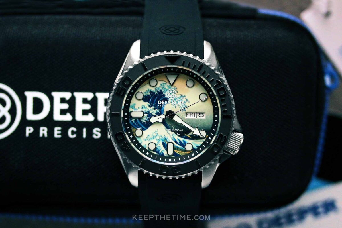 Deep Blue Military Diver 300 Auto WAVE DIAL - KeepTheTime Watches