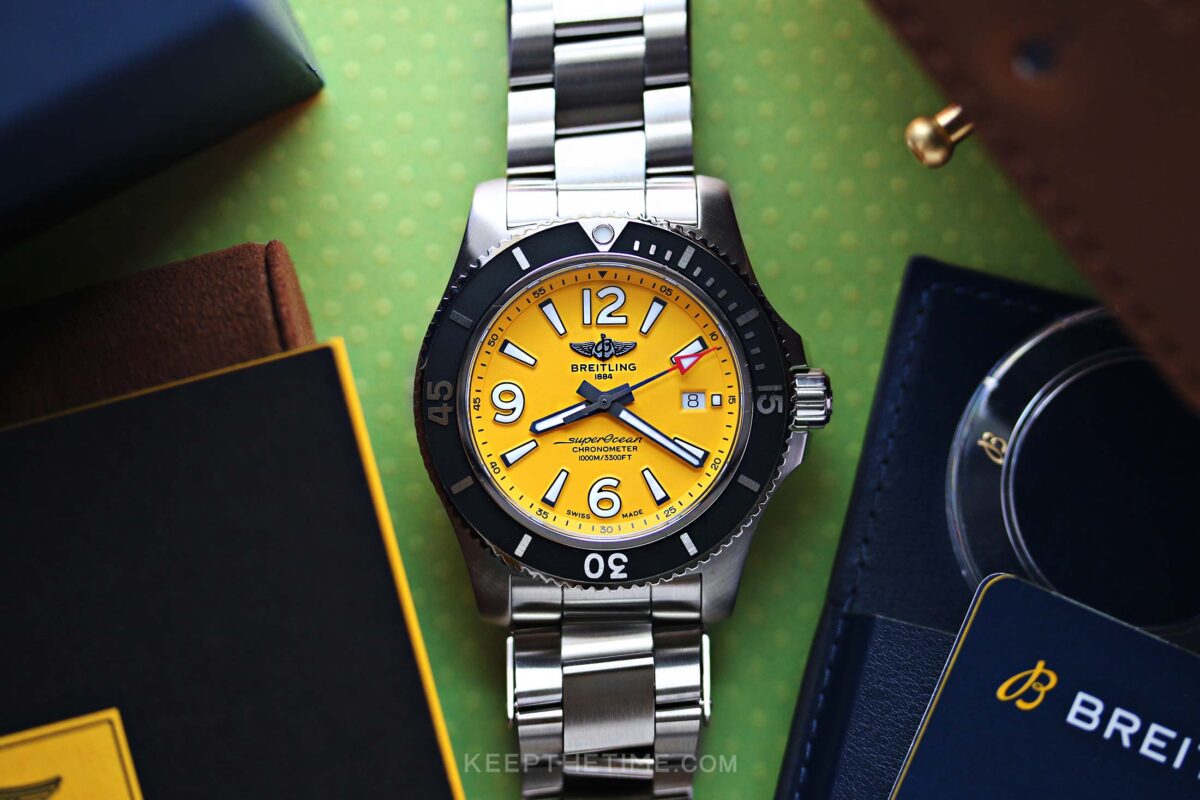 Breitling Yellow SuperOcean Automatic 44 - KeepTheTime Watches