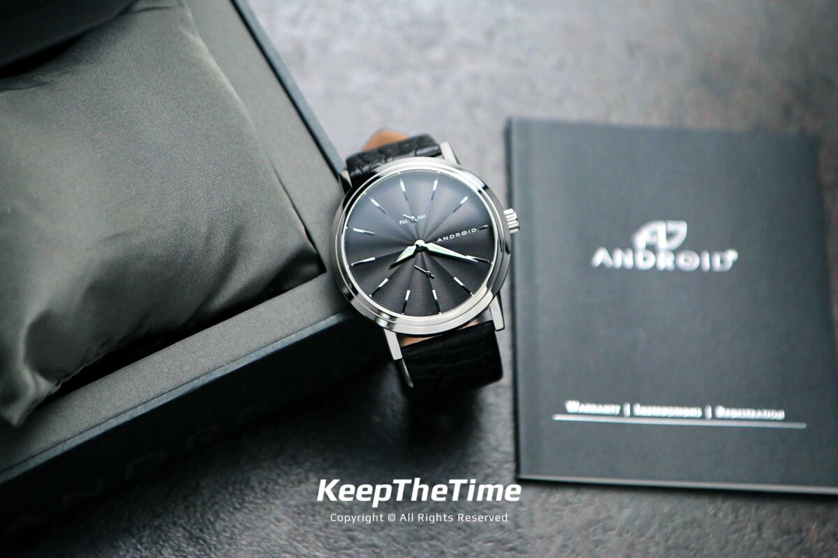 Android (now Aragon) Ultra Mini 45mm Dress Watch w/ Guilloche Dial